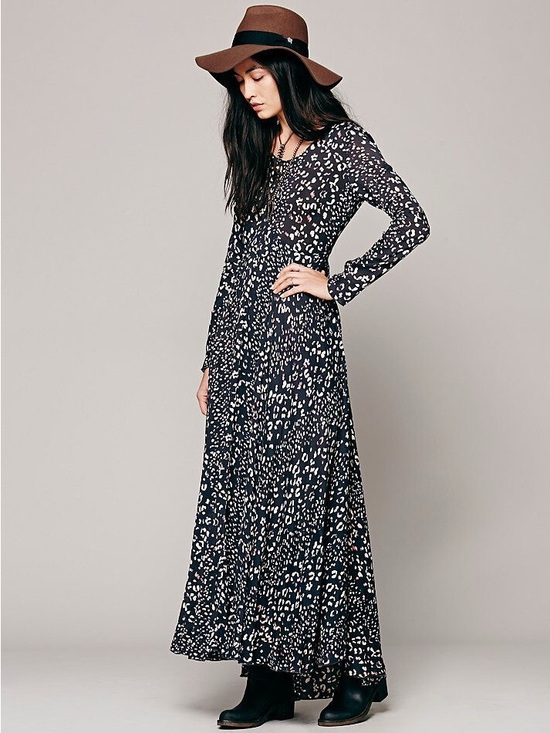 Free People | Dresses | Free People First Kiss Long Sleeve Black ...